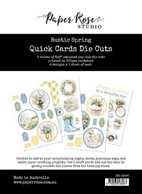 6x8 Quick Cards Die Cuts - Rustic Spring Collection