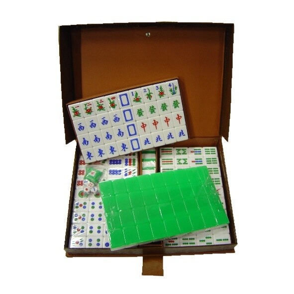 Mahjong w/Plastic Box - Light Green 麻将