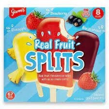 Real Fruit Splits 8 Lollies