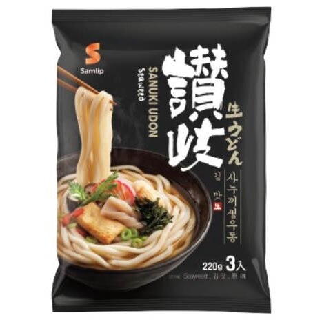 Samlip Sanuki Udon Seaweed 三立赞岐乌冬紫菜味 220g
