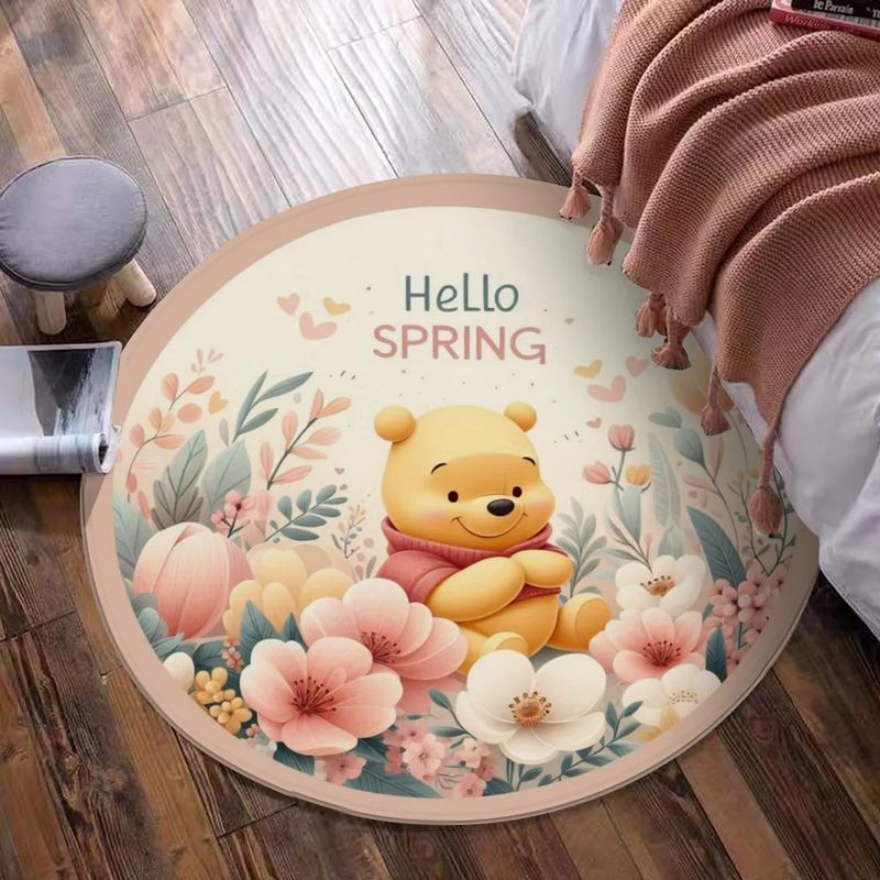 Winnie the Pooh "Hello Spring" round rug