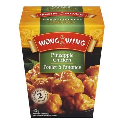 WONG WING Poulet à l'ananas surgelé 2 portions, 400 g