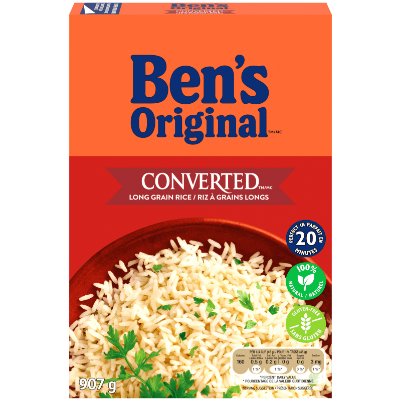 BEN'S ORIGINAL RIZ GRAINS LONG CONVERT BOITE 907GR