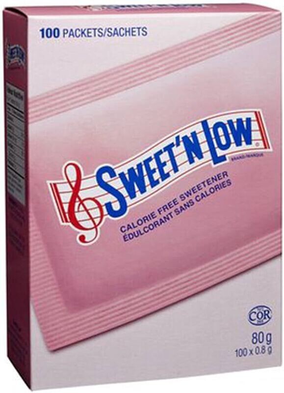 SWEET'N LOW SUBST. SUCRE SACHETS 100 UN 80 GR