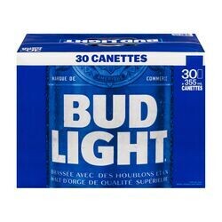 BUD LIGHT 30 CANETTES 355 ML