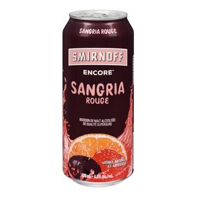 SMIRNOFF Boisson de malt alcoolisée à la sangria rouge, Encore 473 mL ...