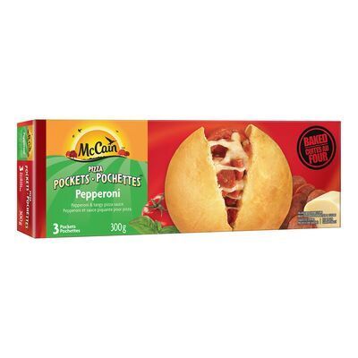 MCCAIN Pizza Pochettes au pepperoni surgelées 3x300 g