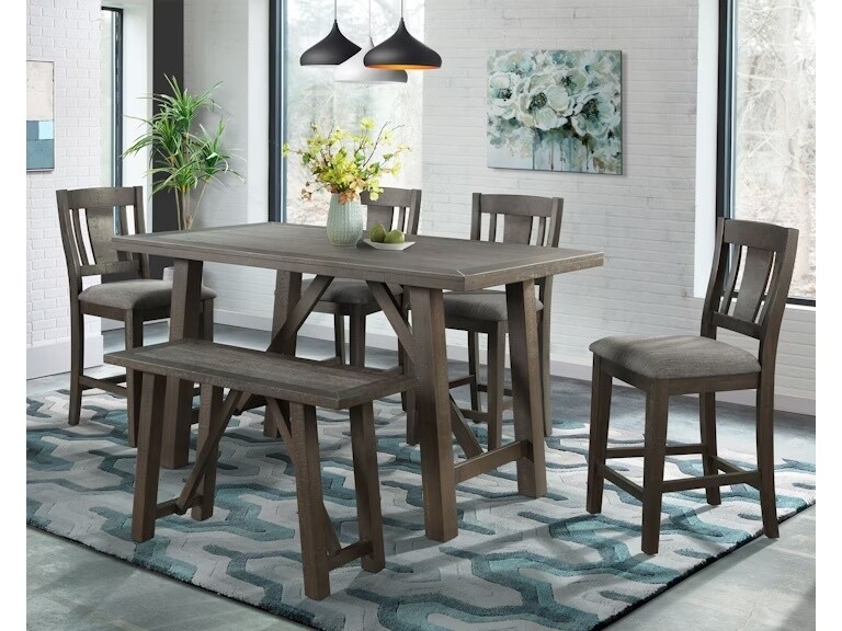 CASH COUNTER TABLE 5PC SET W/ 4 CHAIRS