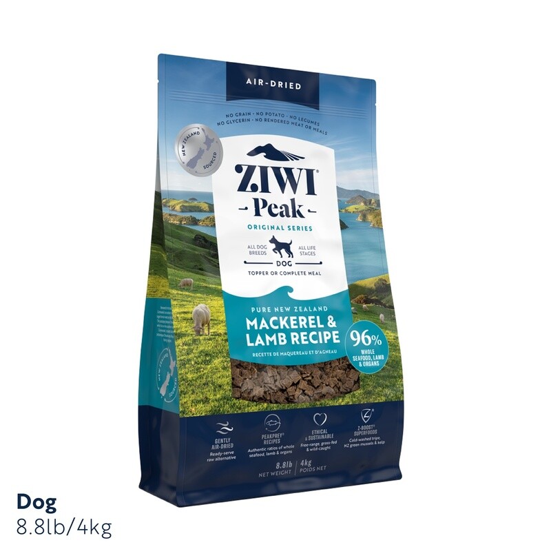 Ziwi Peak Air Dried Mackerel & Lamb Dog Food 4kg