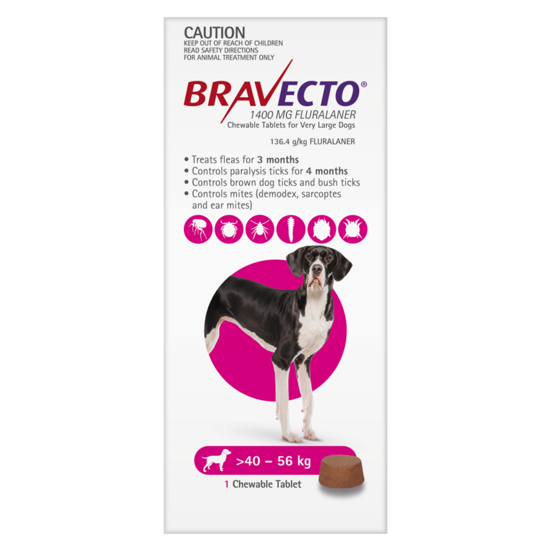 Bravecto Dog 40-56kg Purple