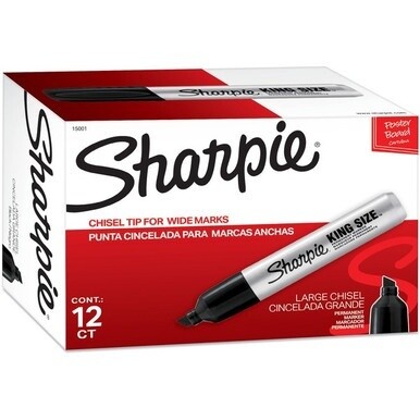 Sharpie King Size Permanent Markers - Bold Marker Point - Chisel Marker ...