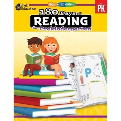 Shell Education 180 Days of Reading for Prekindergarten Printed Book ...