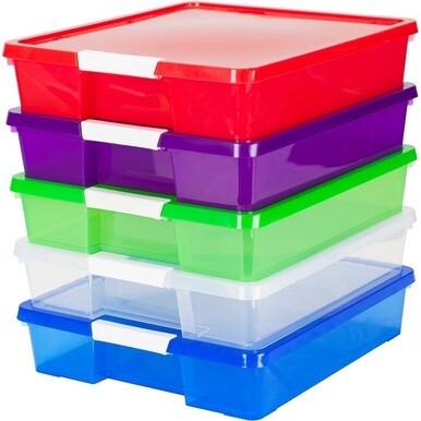 Storex Stackable Craft Box - 3" Height x 14" Width14" Length ...