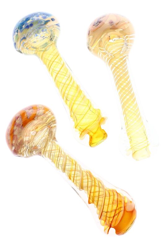 4" Color Changing Frit Glass Pipe