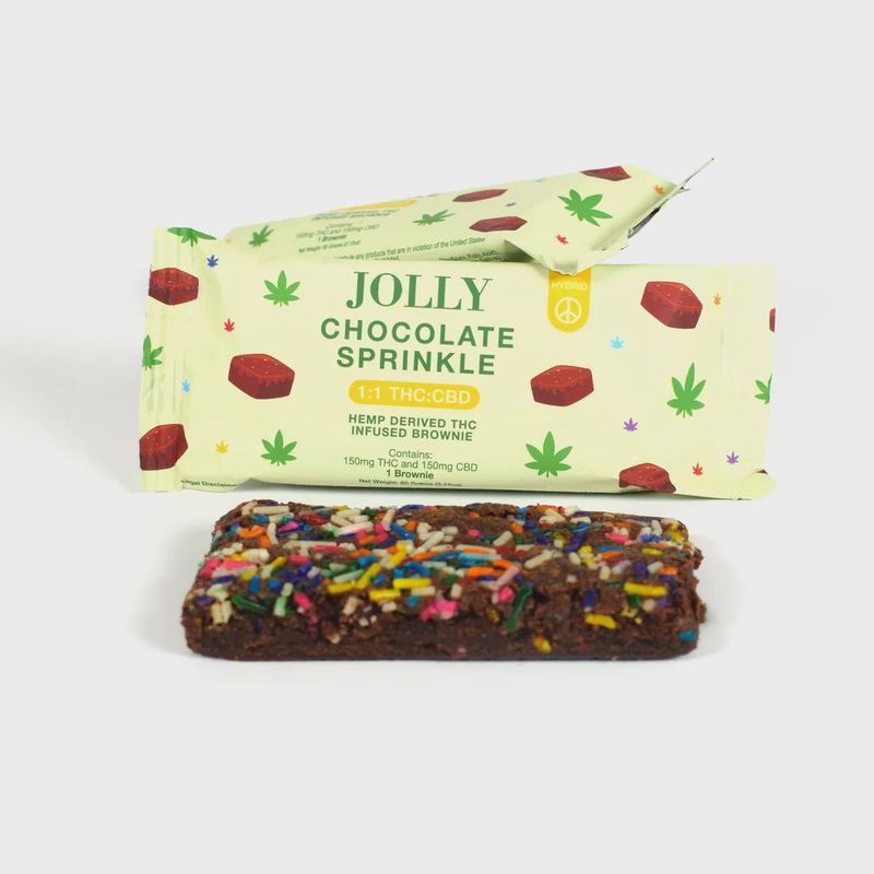 Jolly Chocolate Sprinkle Brownie | 1:1 THC & CBD Infused Edible