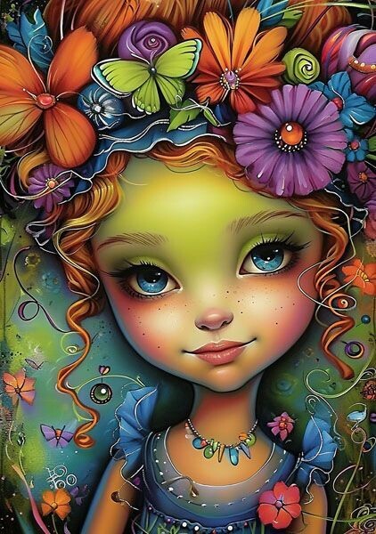 Quiet Purple Girls - A4 Faux Leather Panel