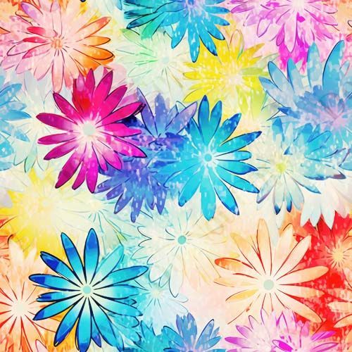 Tie Dye Flowers 002