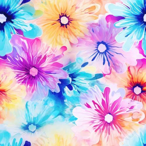 Tie Dye Flowers 003