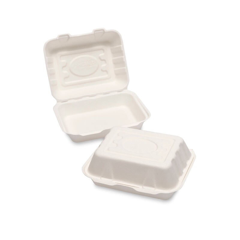 HB9 Bagasse Box White Full Case 5x50pcs