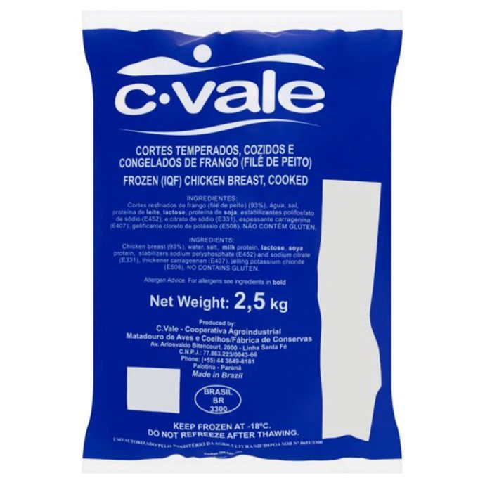 C Vale Diced Chicken 1x2.5kg