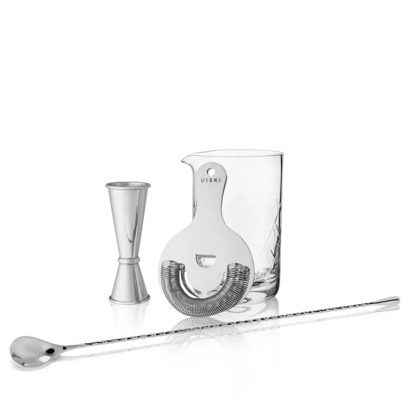 Viski Professional: Mixologist Barware Gift Set - Stainless Steel