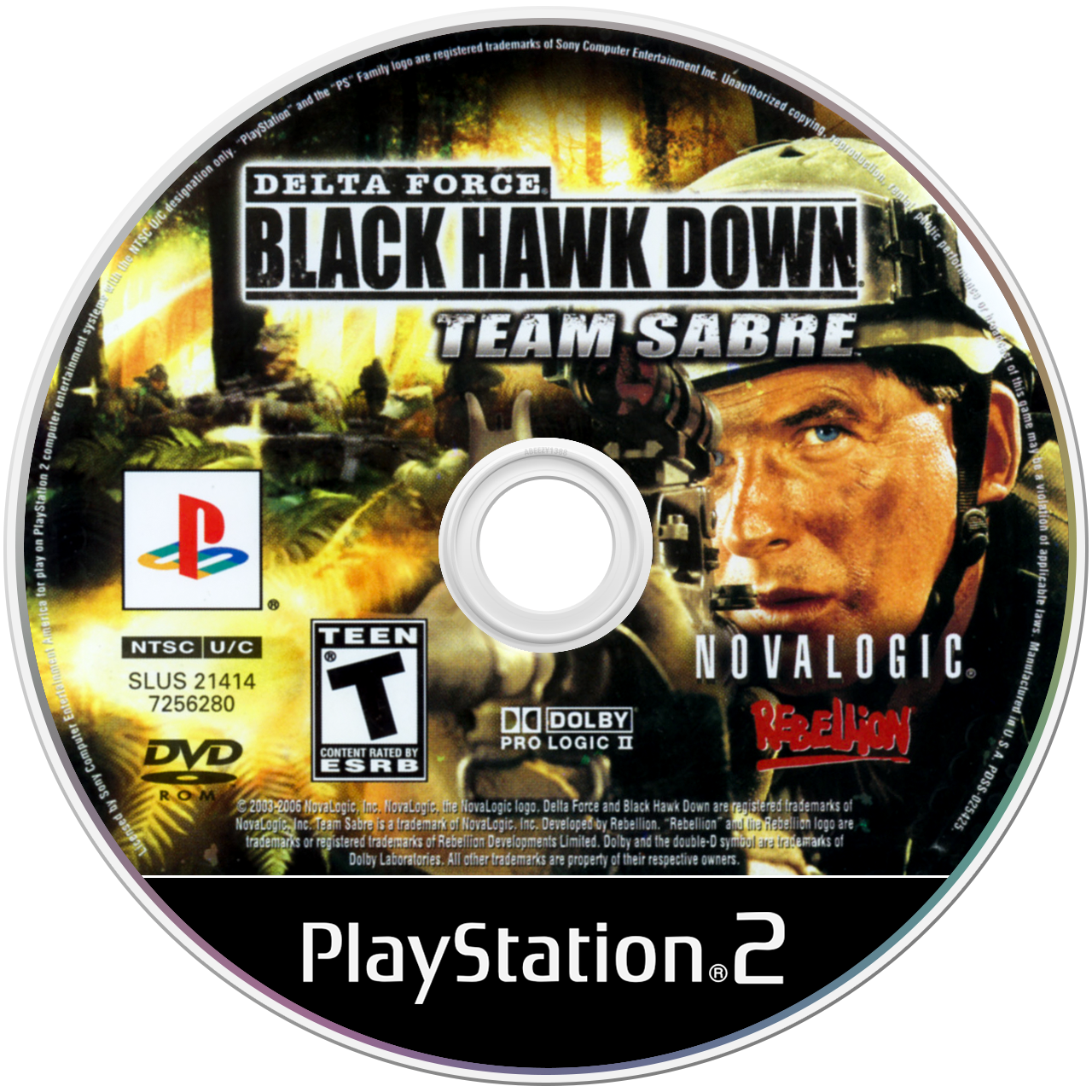 Delta Force Black Hawk Down Team Sabre - PS2