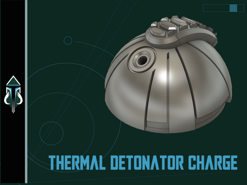 Mandalorian themed Thermal Detonator Charge (Electronics Ready)