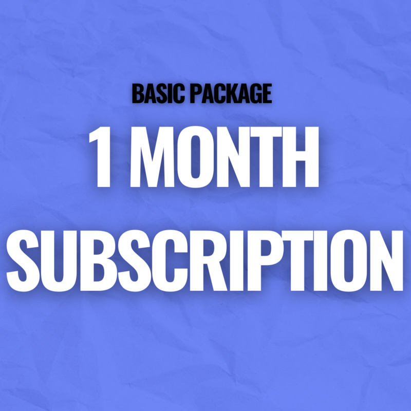 1 MONTH SUBSCRIPTION