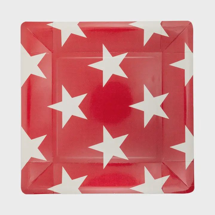 Hamptons Star Square Plate 8, 10"