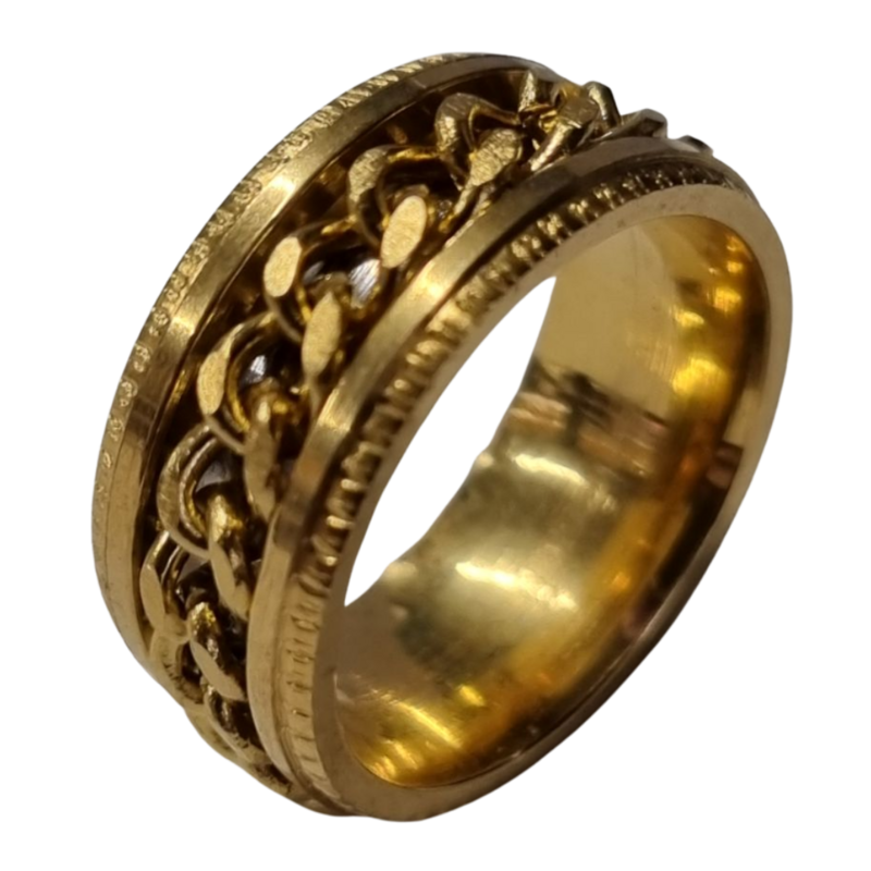Chain Fidget Ring - Gold