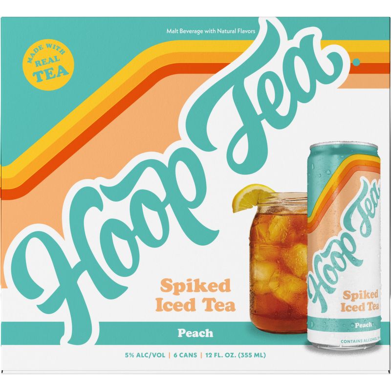 Hoop Tea Peach 6pk 12oz Cans