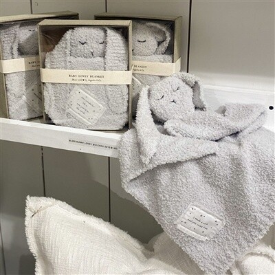 Sugarboo & Co Bunny Baby Lovey Blanket-Loved