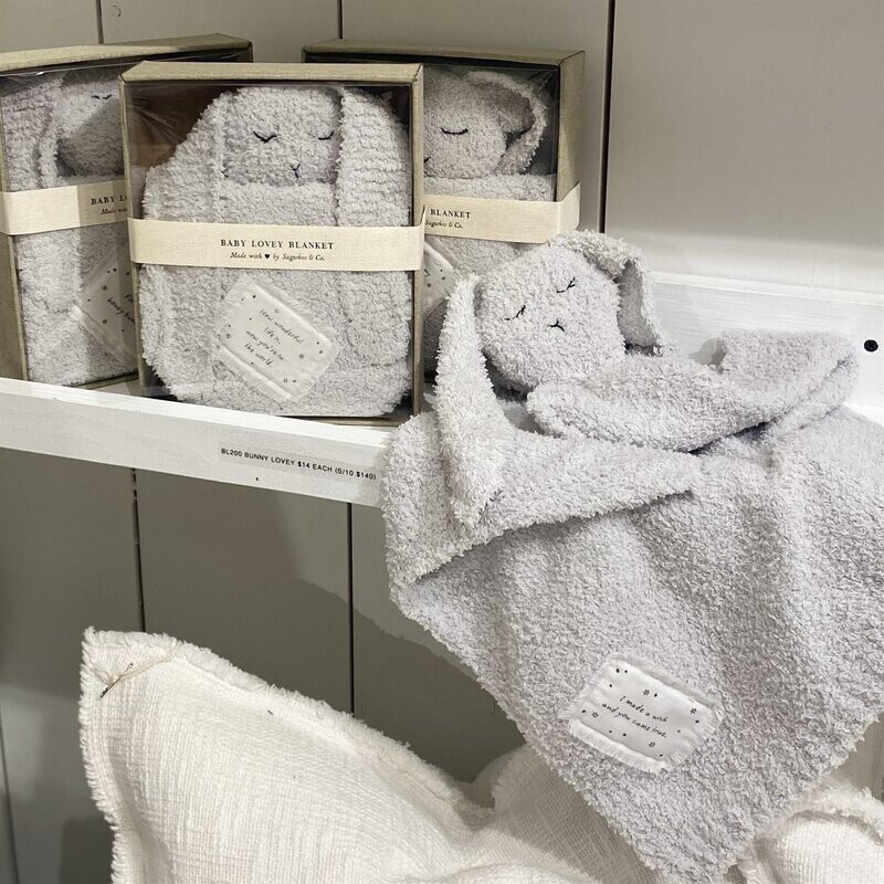 Sugarboo & Co Bunny Baby Lovey Blanket-How Wonderful