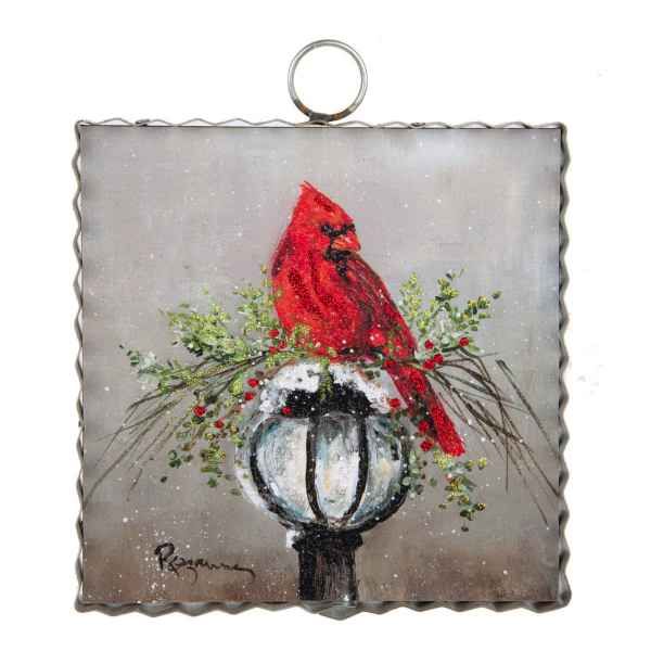 The Round Top Collection Mini Cardinal on Lamp Post Print-C24186