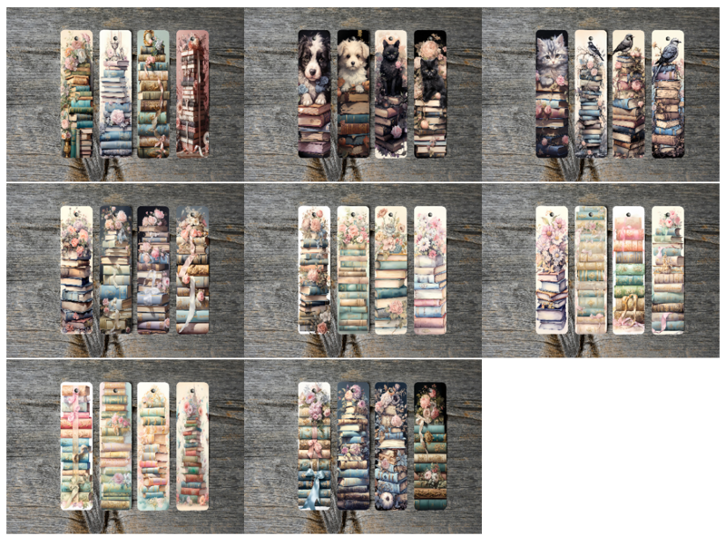 Bookmark-Stacked Book