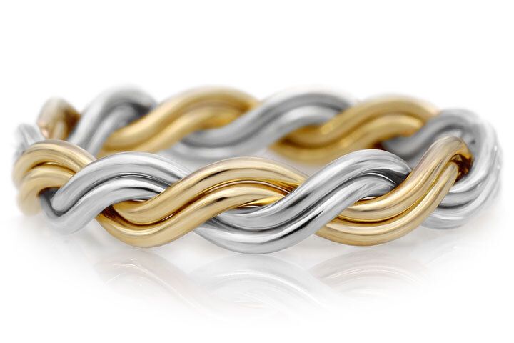 Four Strand - Two-tone Ring (Platinum & 18k Yellow) - Store - ToddAlan.com