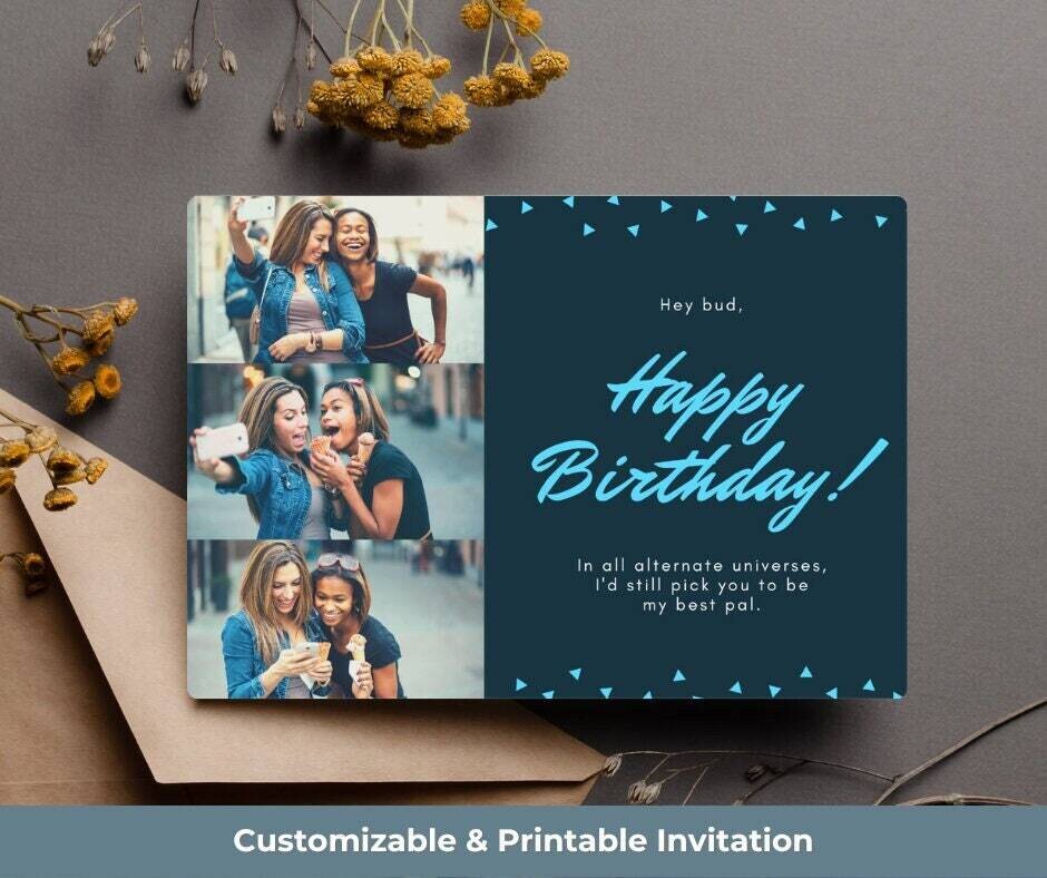 Printable Birthday Card |Birthday Invitation Template |Editable ...