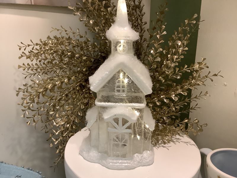 Light Up LED Frosted Glass House B with Timer