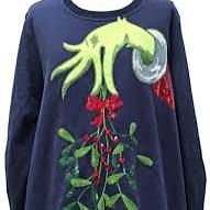 Navy Grinch Mistletoe