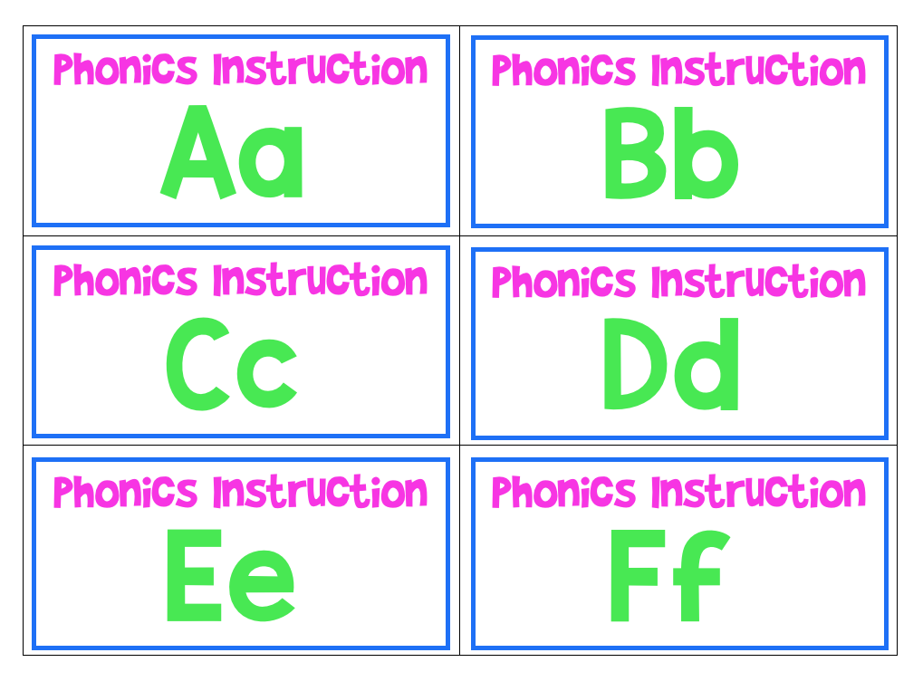 Phonics Storage Labels