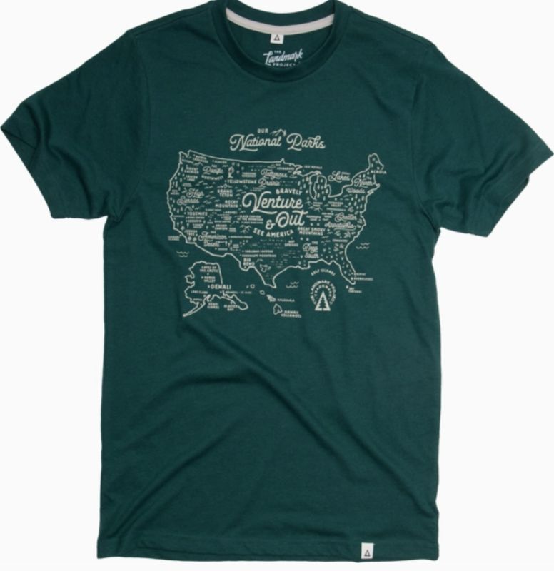 National Parks Map Tee
