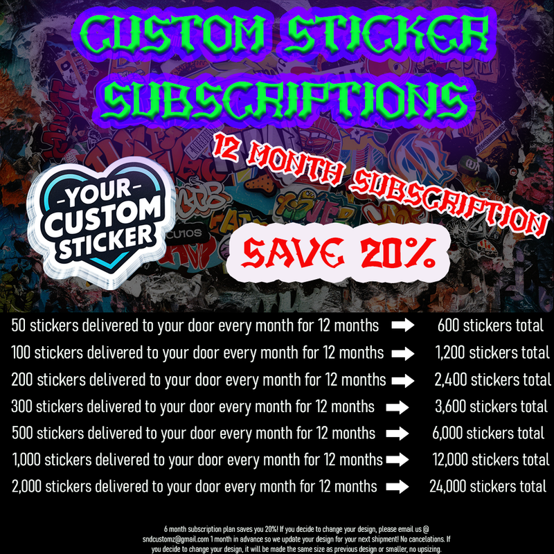 Custom Sticker Subscriptions