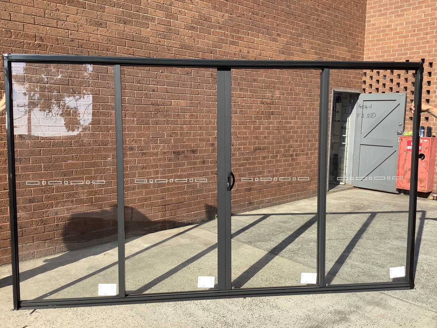 ORDER IN 2136D 2100H X 3584W DG FACTORY FSSF SLIDING DOOR DOUBLE GLAZED (D)