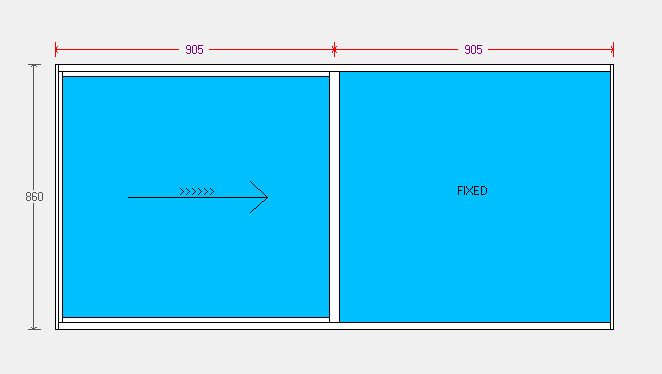ORDER IN 0918 860H X 1810W SLIDING WINDOW ESW52