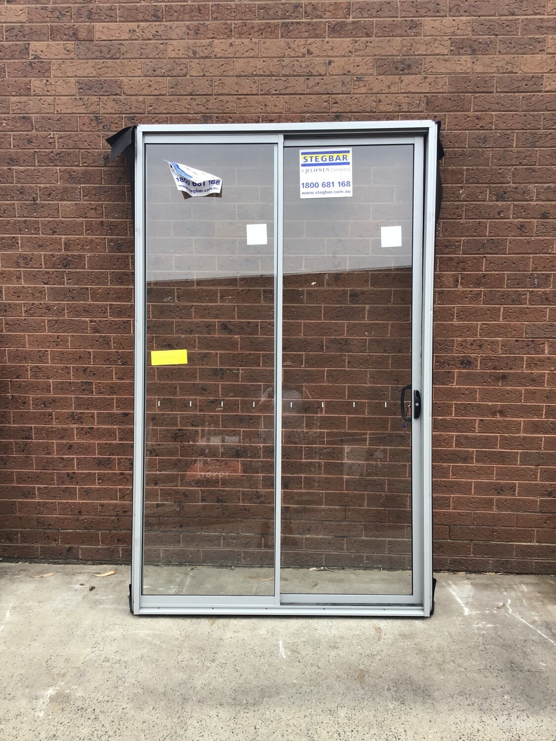 2415 2400H X 1450W ALUMINIUM SLIDING DOOR FS ANODIC NATURAL MATTE SG AD4102