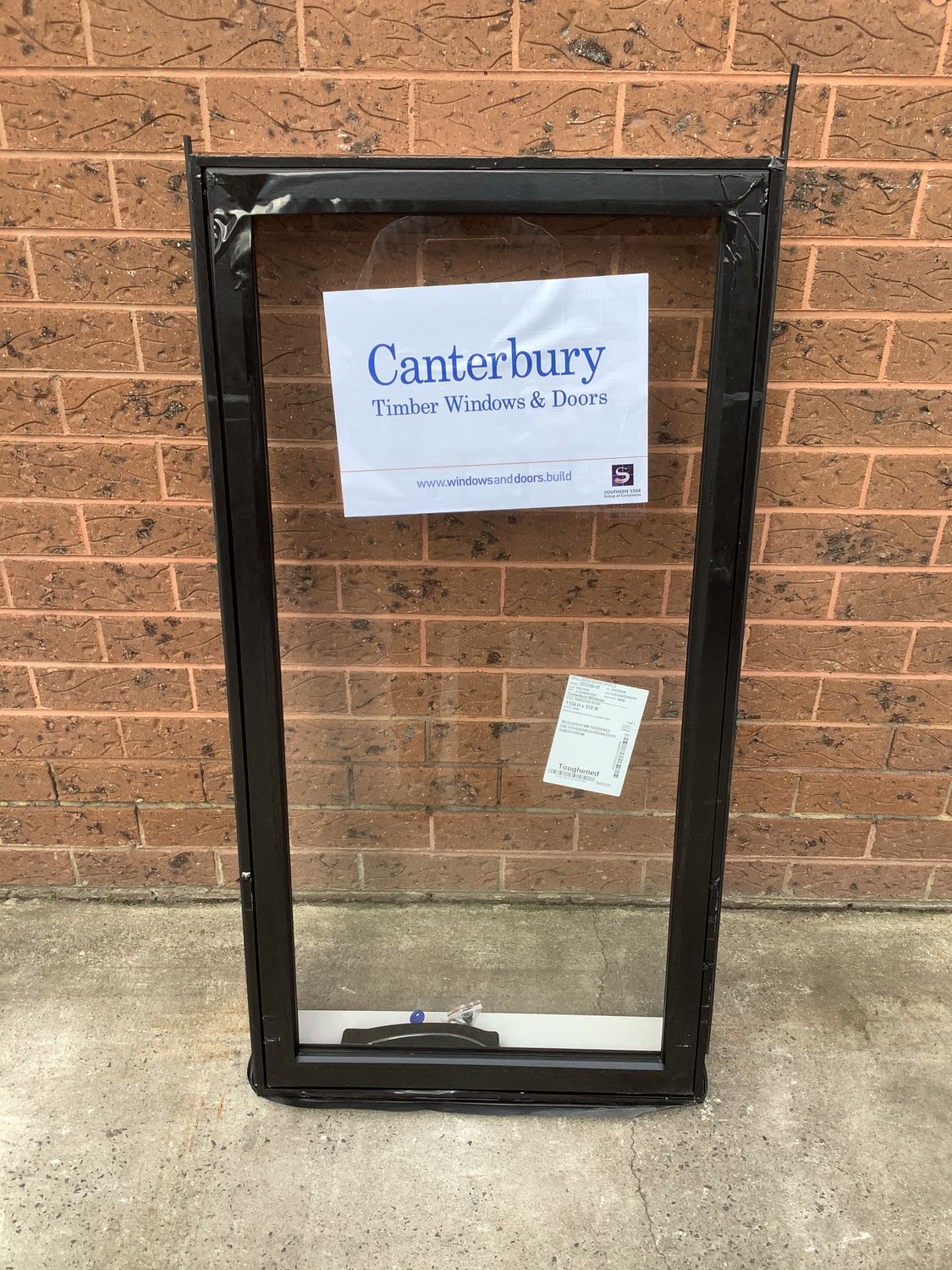 (CA1.1100) 1206 1200H X 610W BLACK AWNING A SG WINDOW - 100mm INLINE ...