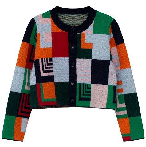 Block Color Cardigan