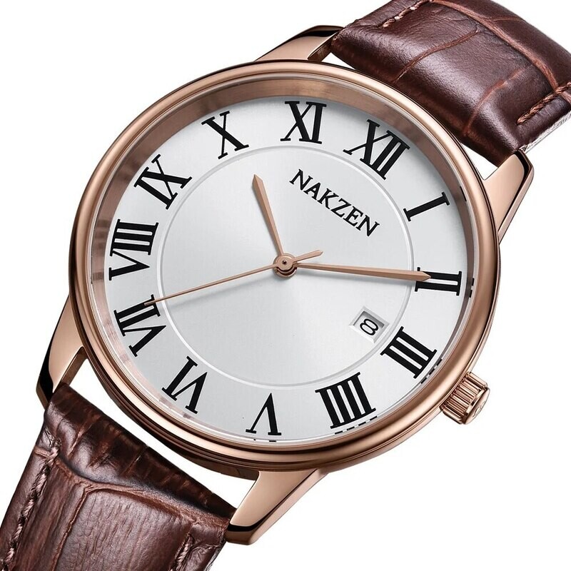 New NAKZEN Top Brand Luxury Fashion Mens Watches Big Dia Stainless ...