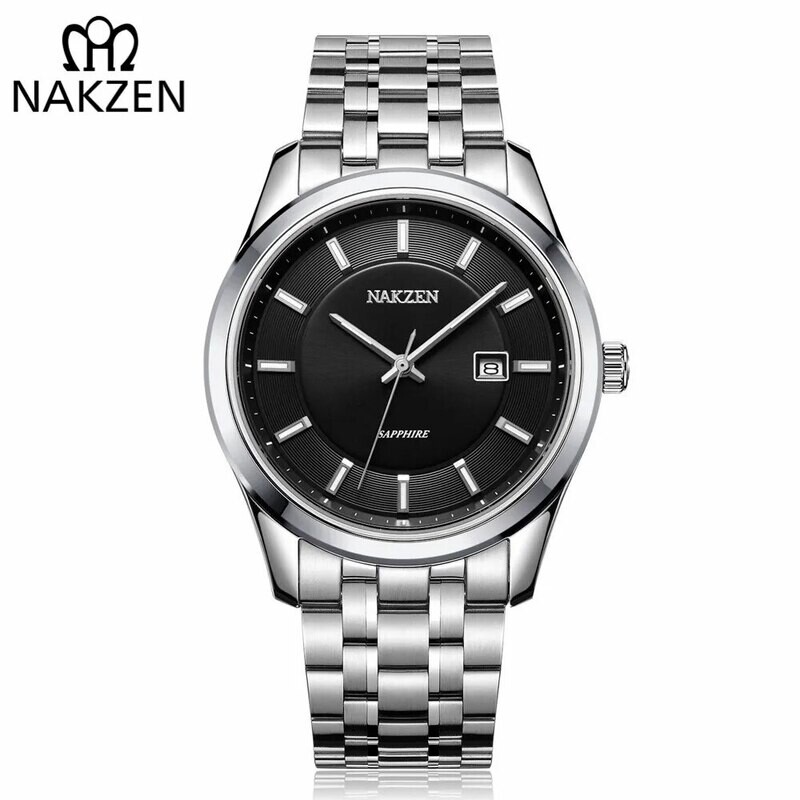 NAKZEN Top Brand Men Watch Hour Calendar Display Quartz Watches Genuine ...