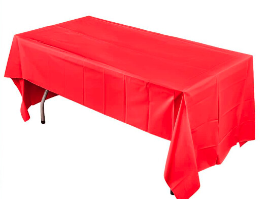 RECTANGULAR PLASTIC TABLECOVER 54" X 108"
